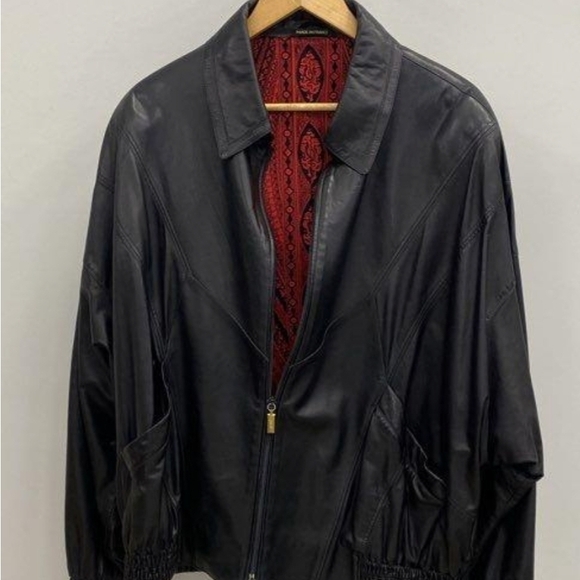Zilli | Jackets & Coats | Zilli Elegant Black Leather Bomber Jacket ...